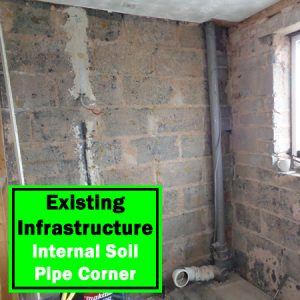 Internal Soil Pipe in Corner Or Room | Bathroom Shop Coventry